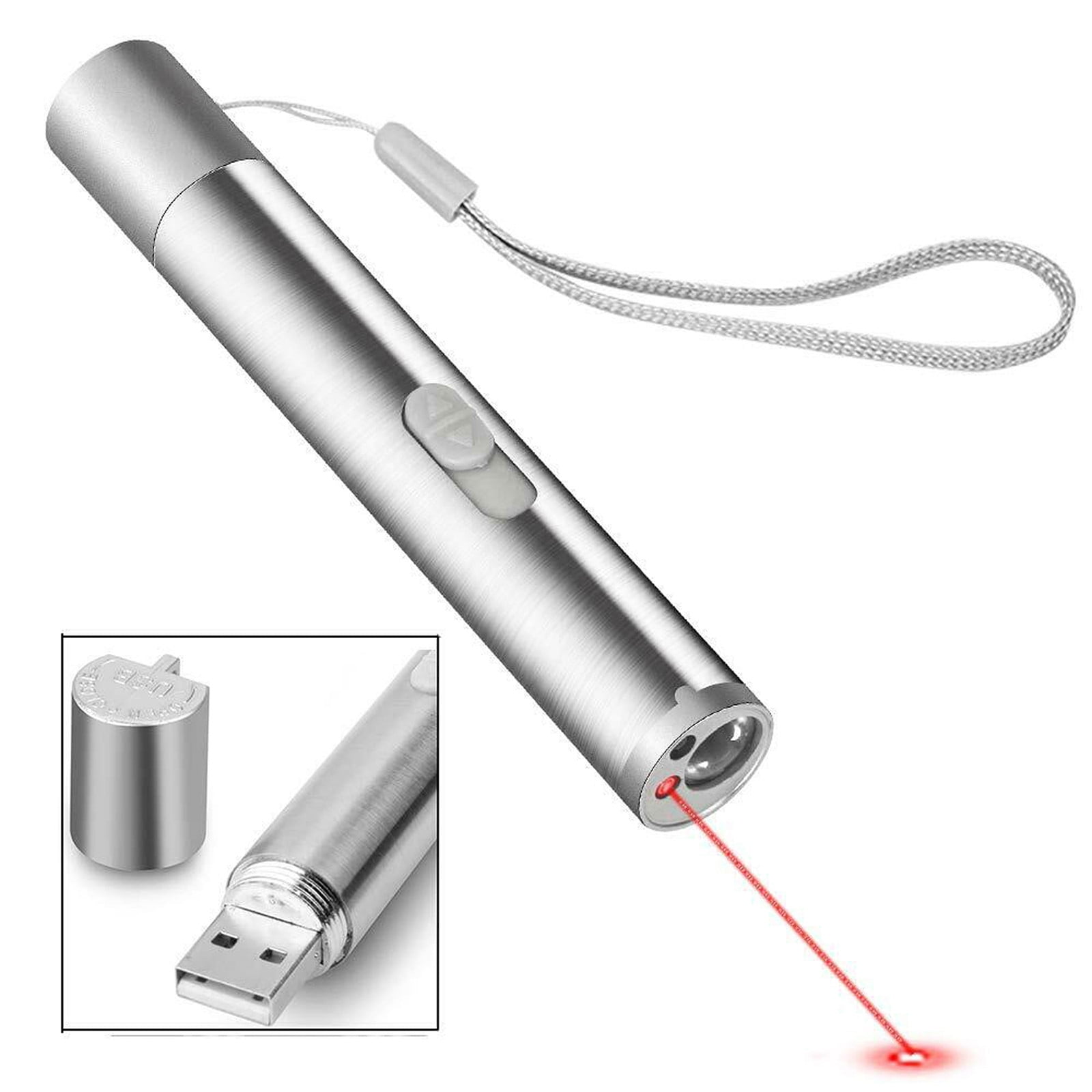 3 in 1 Rechargeable Cat Laser Pointer Toy USB Power - Walmart.com