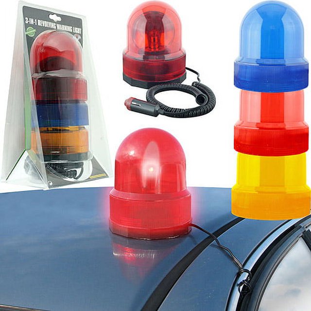 3-in-1 Revolving Warning Light with 3 Colors - Walmart.com