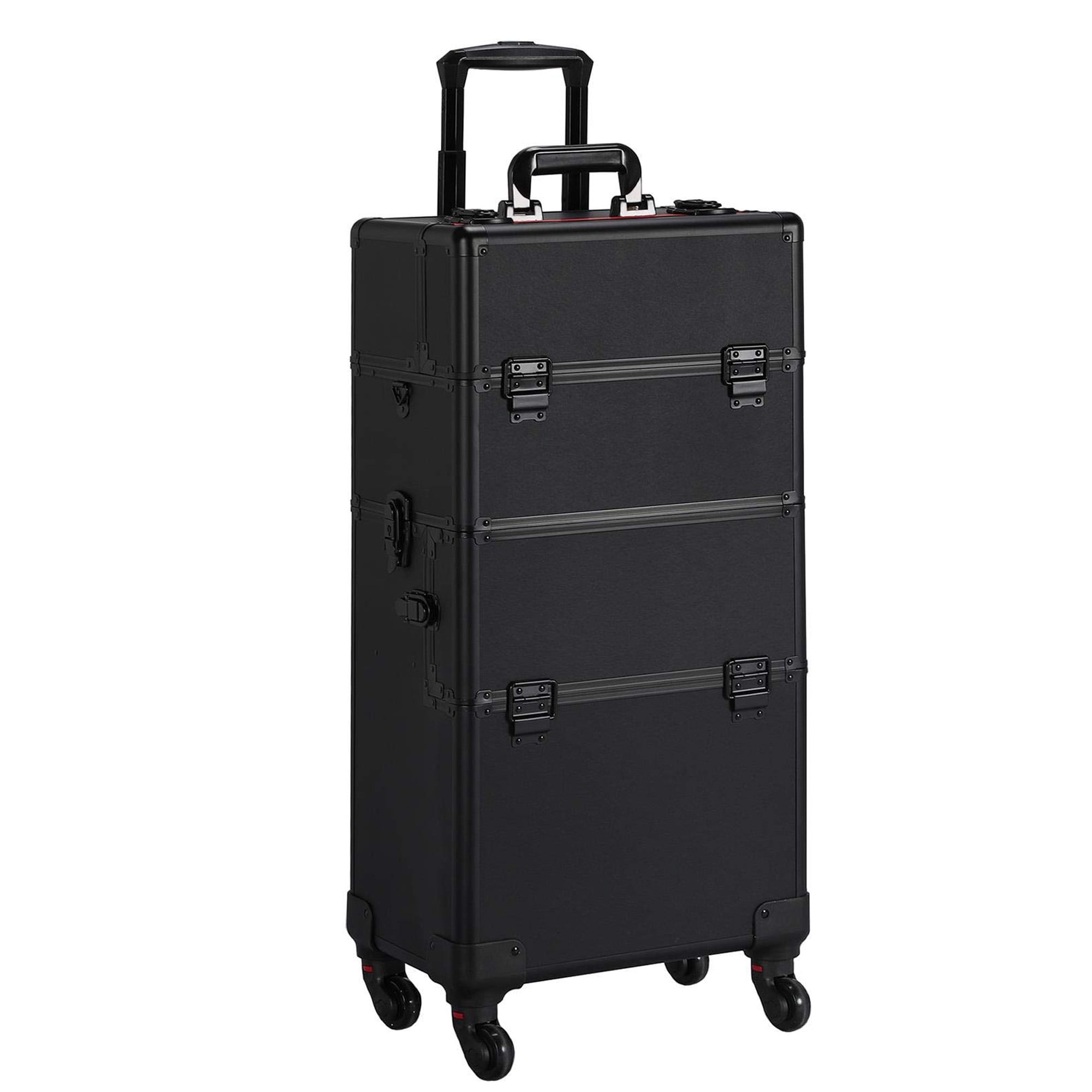 3-in-1 Rolling Cosmetic Trolley Case, Professional Makeup Train ...