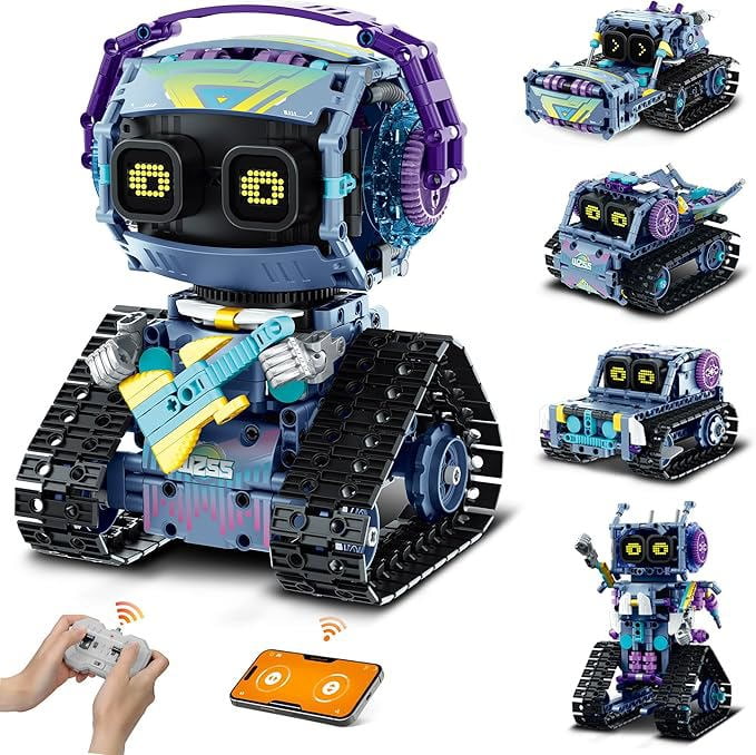 3-in-1 STEM Robot Building Kit for Kids 6-14 | Remote & APP Controlled ...