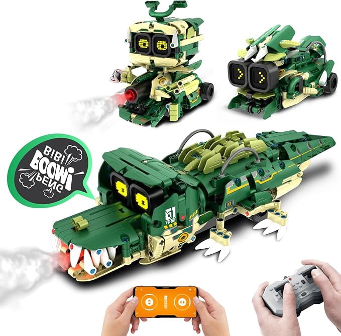3-in-1 STEM Robot Building Kit for Kids 6-14 | Remote & APP Controlled ...