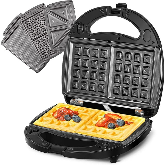 FoHere Kitchen Appliances: 3-in-1 Sandwich, Waffle Maker & Panini Press ...