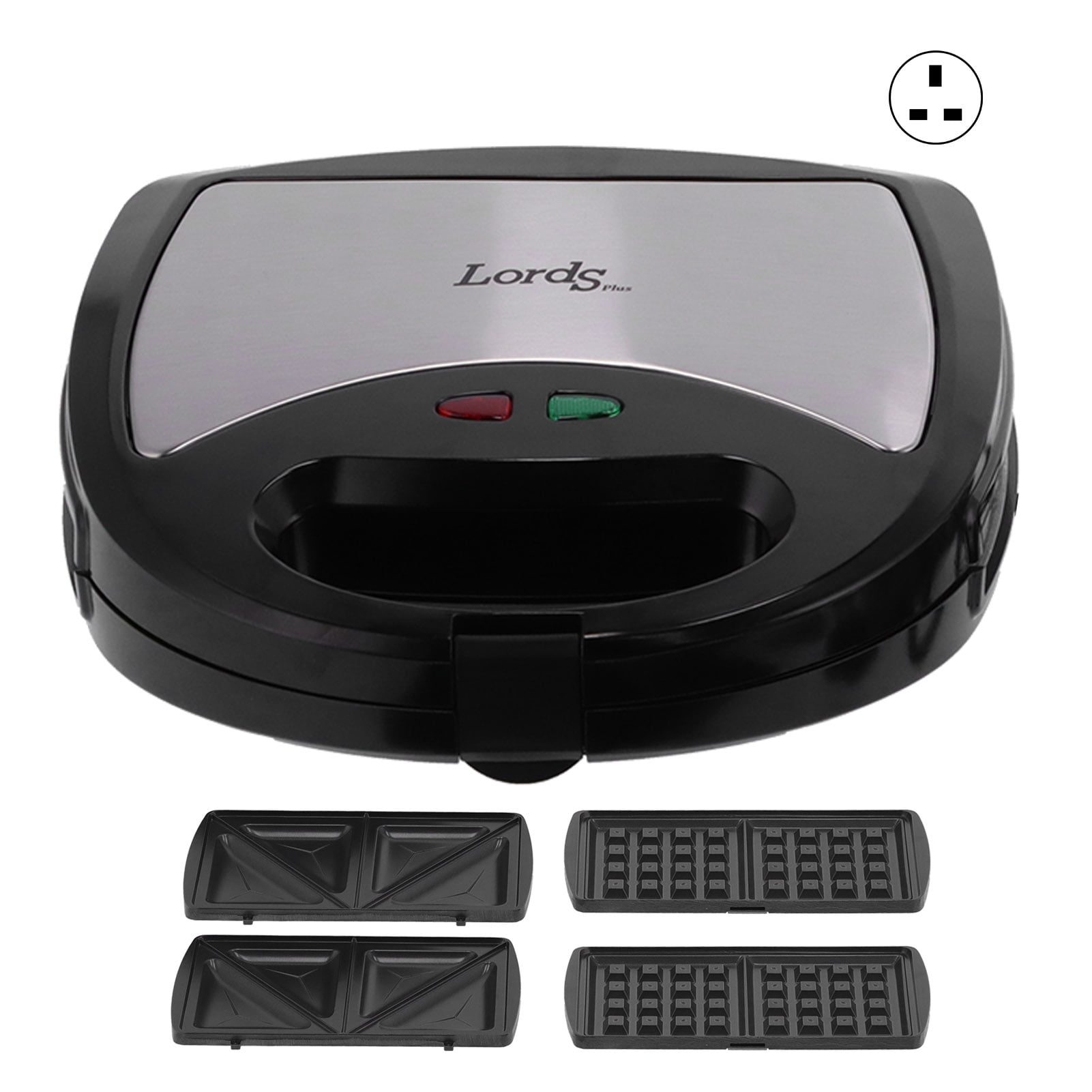 3‑in‑1 Sandwich Waffle Maker 750W Non‑Stick Coating Breakfast Machine ...