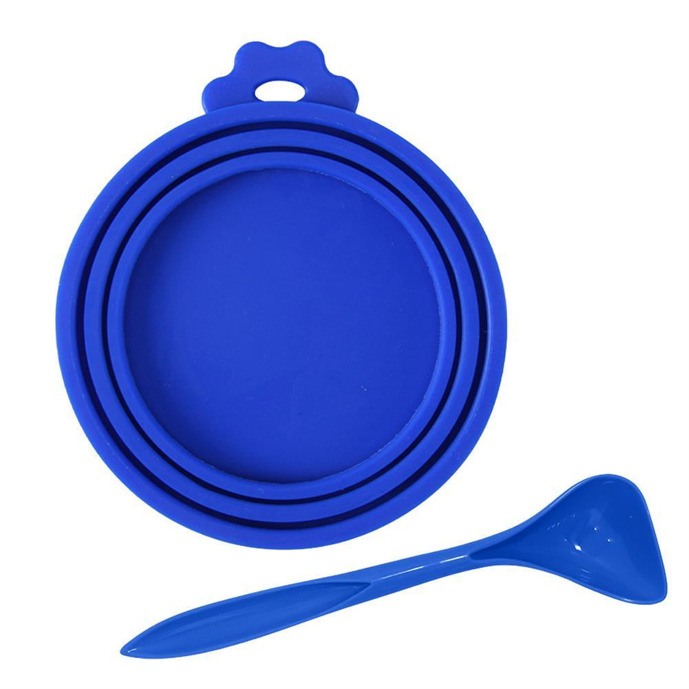 3-in-1 Silicone Can Lid with Spoon - Airtight Food Storage Cover for ...