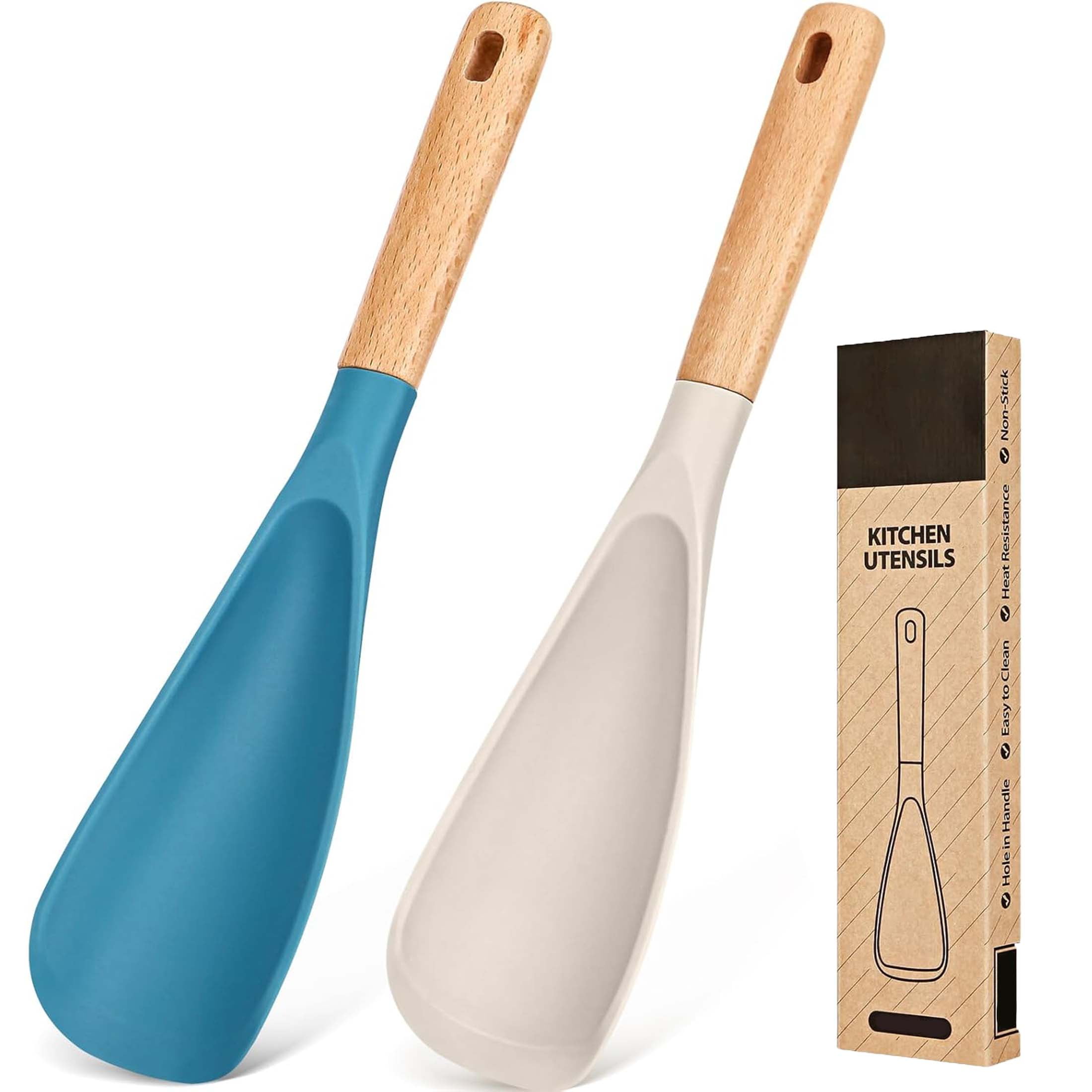 3 in 1 Silicone Cooking Utensil - Heat Resistant Spoon Spatula for ...