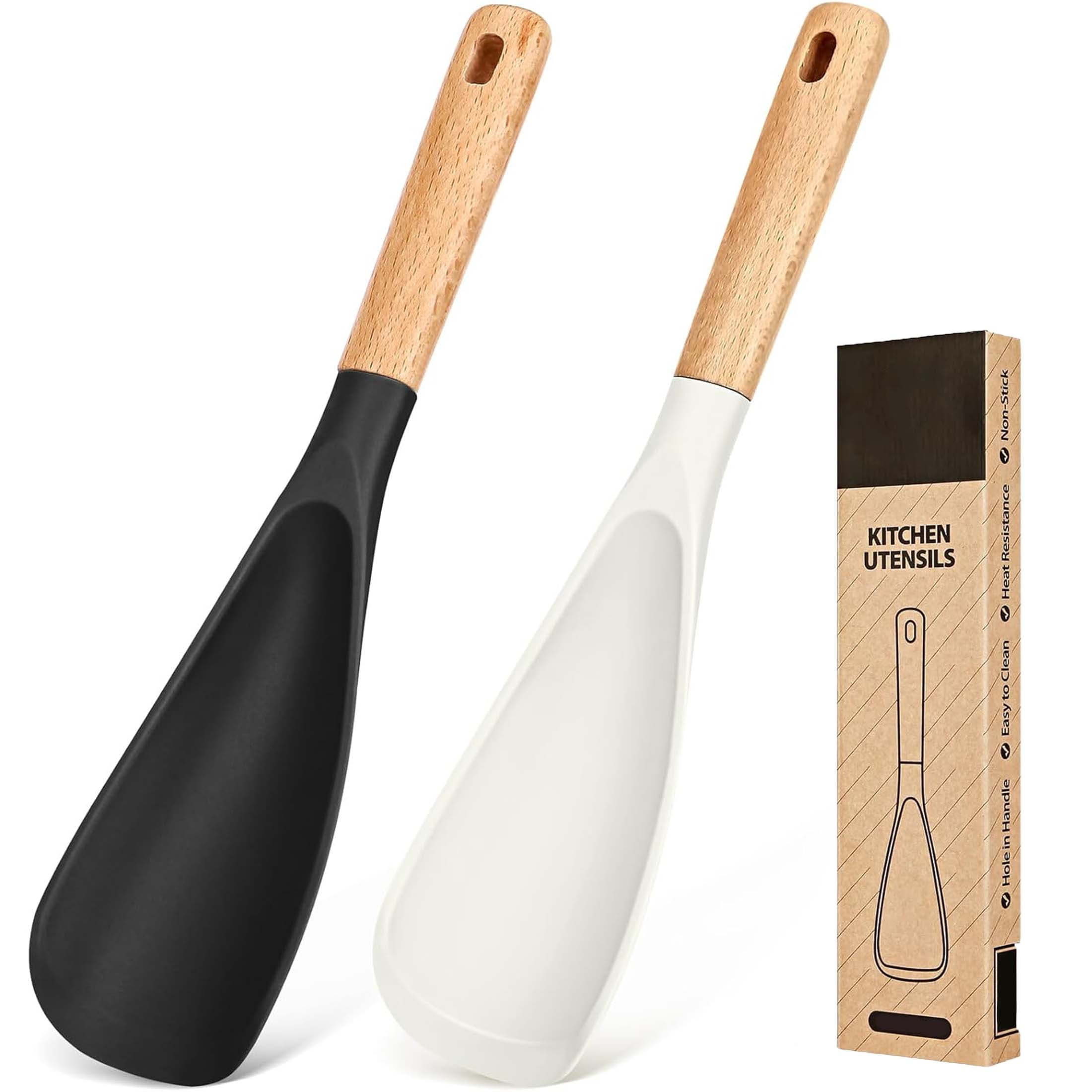 3 in 1 Silicone Cooking Utensil - Heat Resistant Spoon Spatula for ...