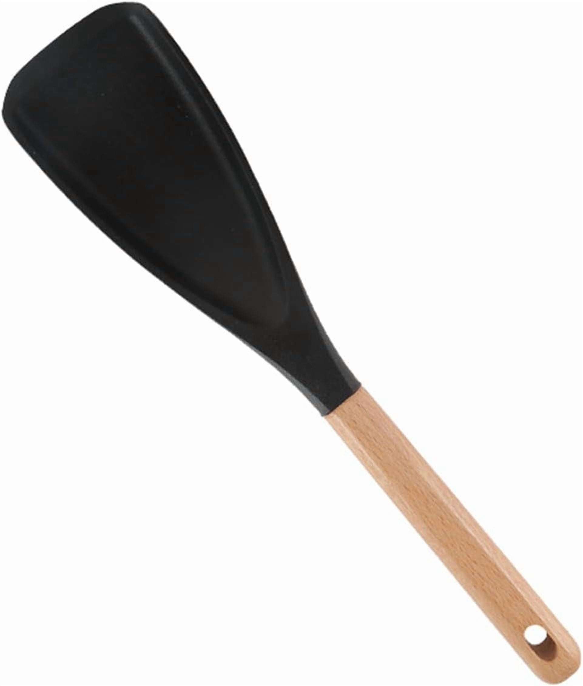 3-in-1 Silicone Spatula Spoon – Cedar & Ash Wood Handle Cooking ...