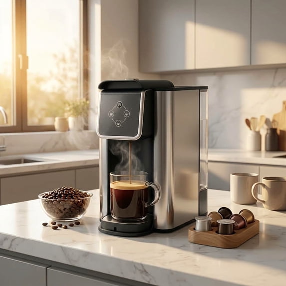 3-in-1 Single Serve Coffee Maker, Coffee Pod, Ground Coffee & Loose ...