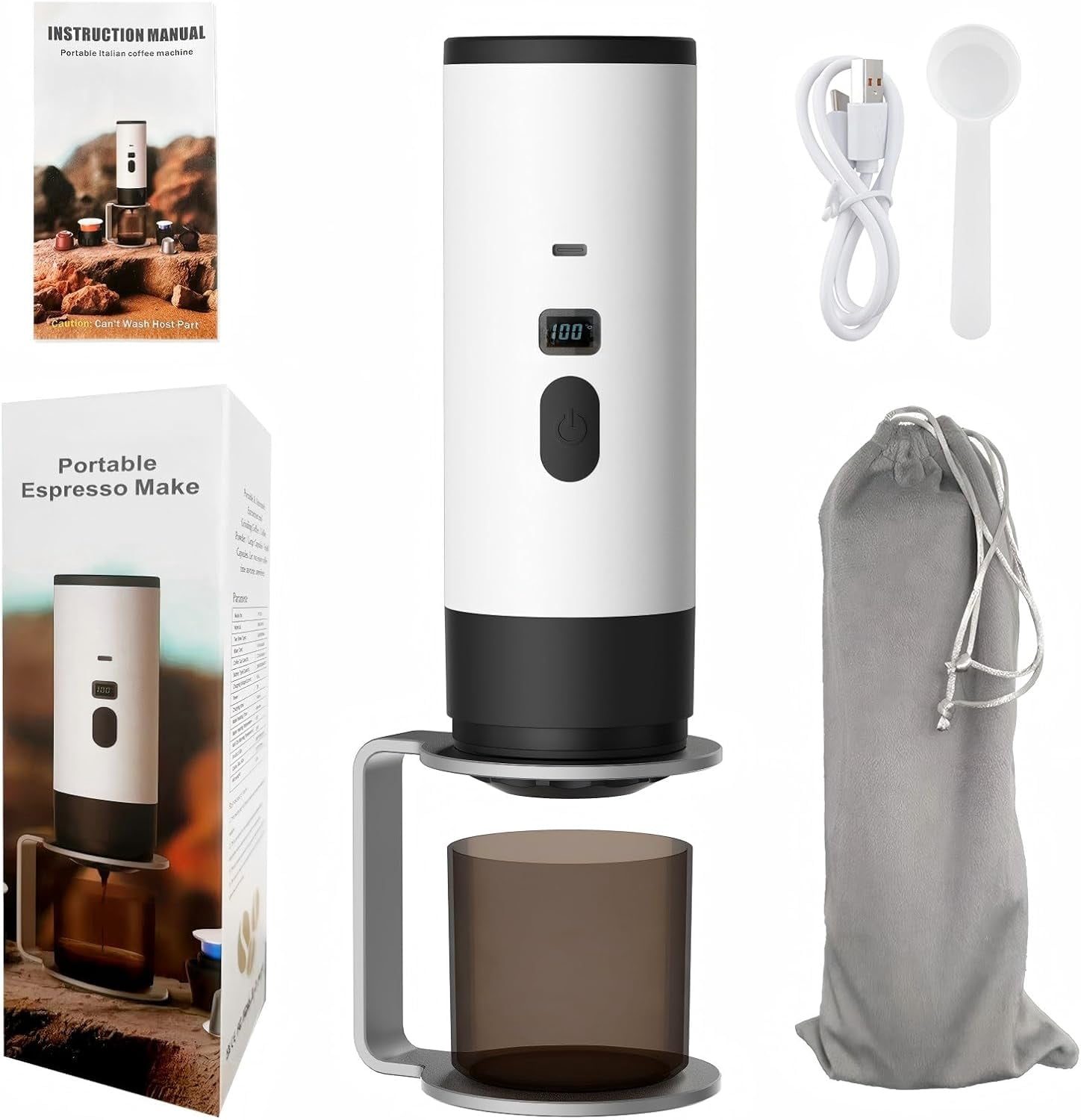 3-in-1 Single Serve Coffee Maker,Wireless Protable Coffee Machine ...