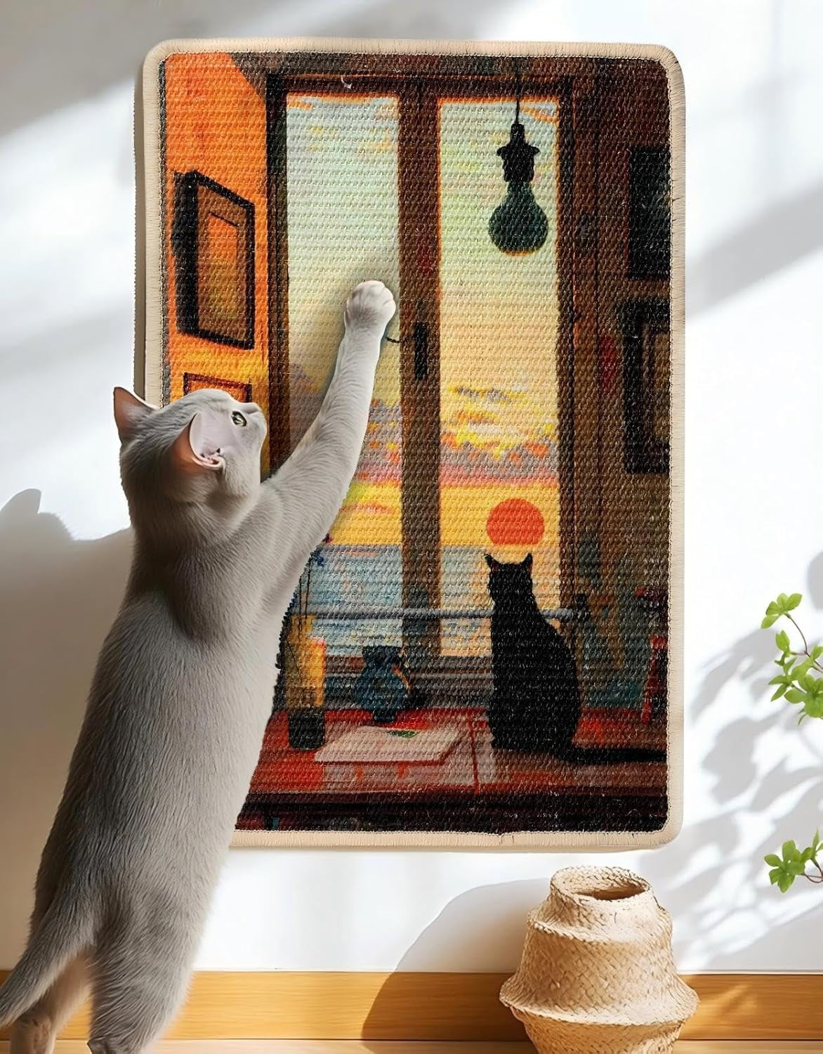 3-in-1 Sisal Cat Scratcher Mat 23.6x15.7 – Durable Scratch Rug for ...