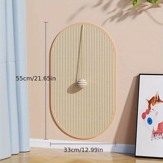 3-in-1 Sisal Cat Station: Washable Scratching Pad + Hanging Ball Toy ...