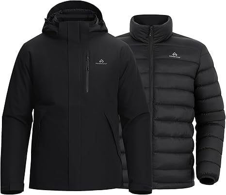 3 in 1 Ski Jacket Men Pioneer Camp Waterproof Puffer Liner - Walmart.com