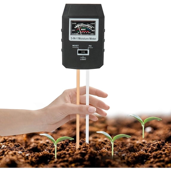 Altatac, 3-in-1 Soil pH Moisture Light Meter, Accurate Easy-to-Use Dual ...
