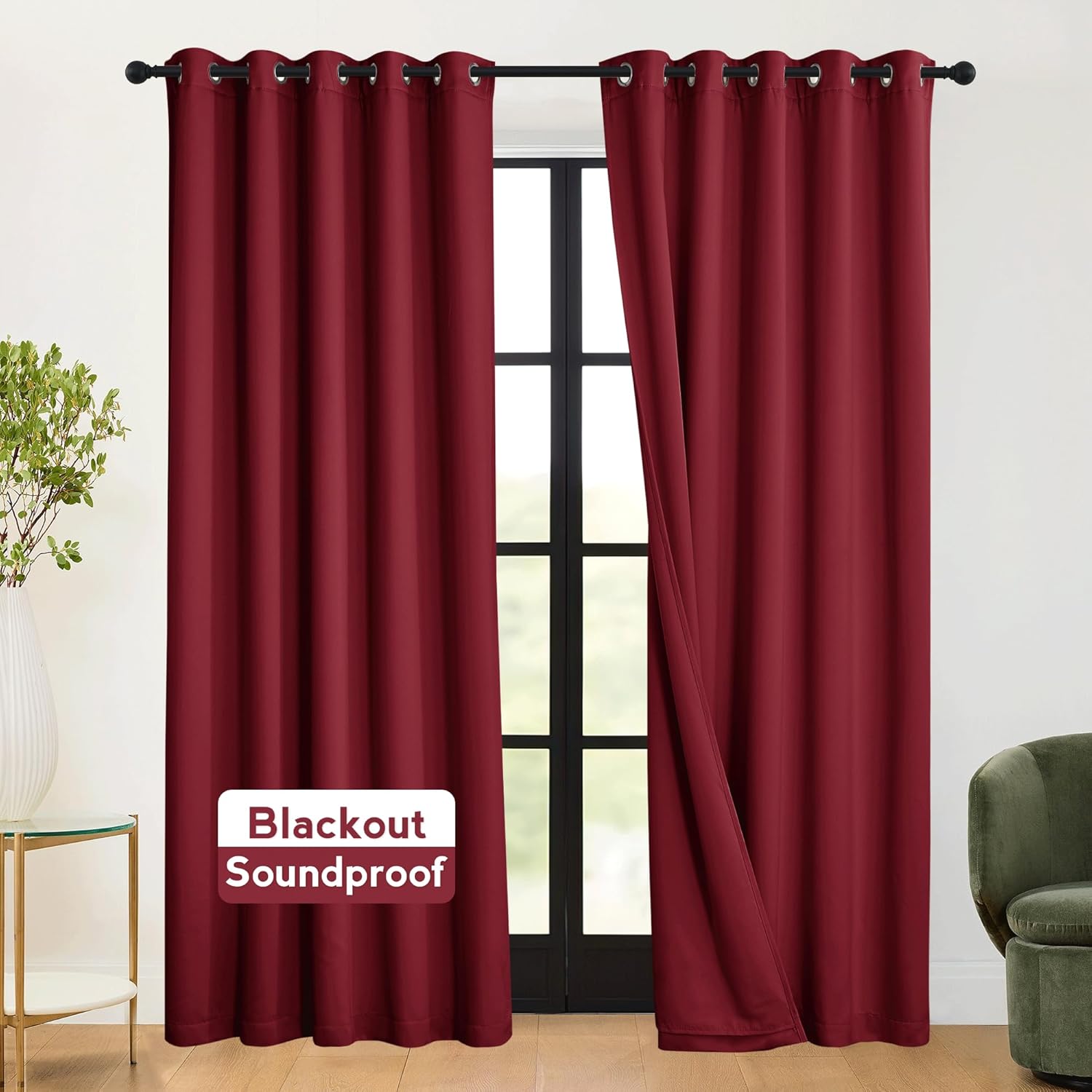 3-in-1 Soundproof - Blackout - Thermal Insulation Living Room Divider ...