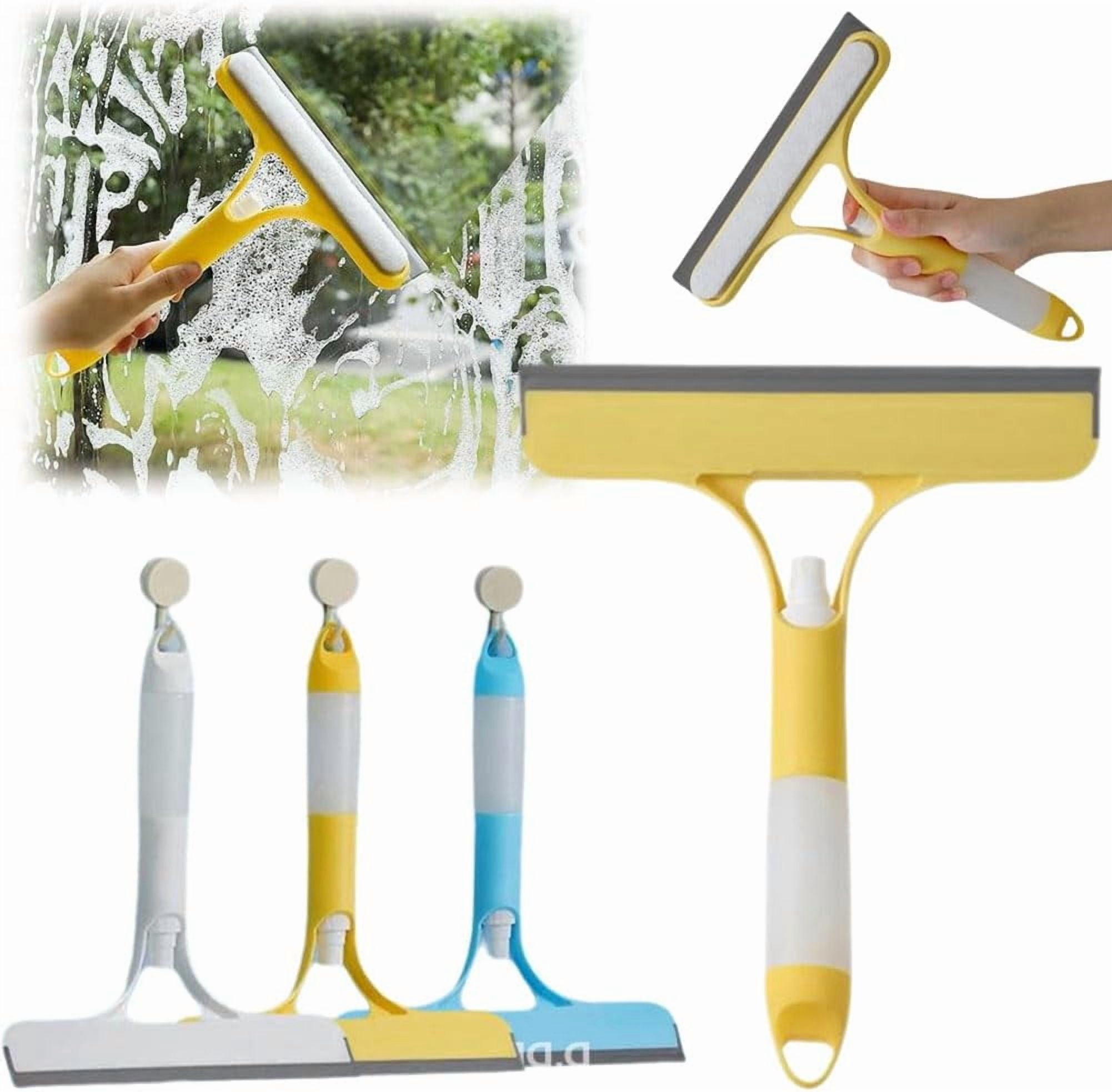 3 in 1 Spray Squeegee– Double-Sided Scrubber with Spray Bottle ...