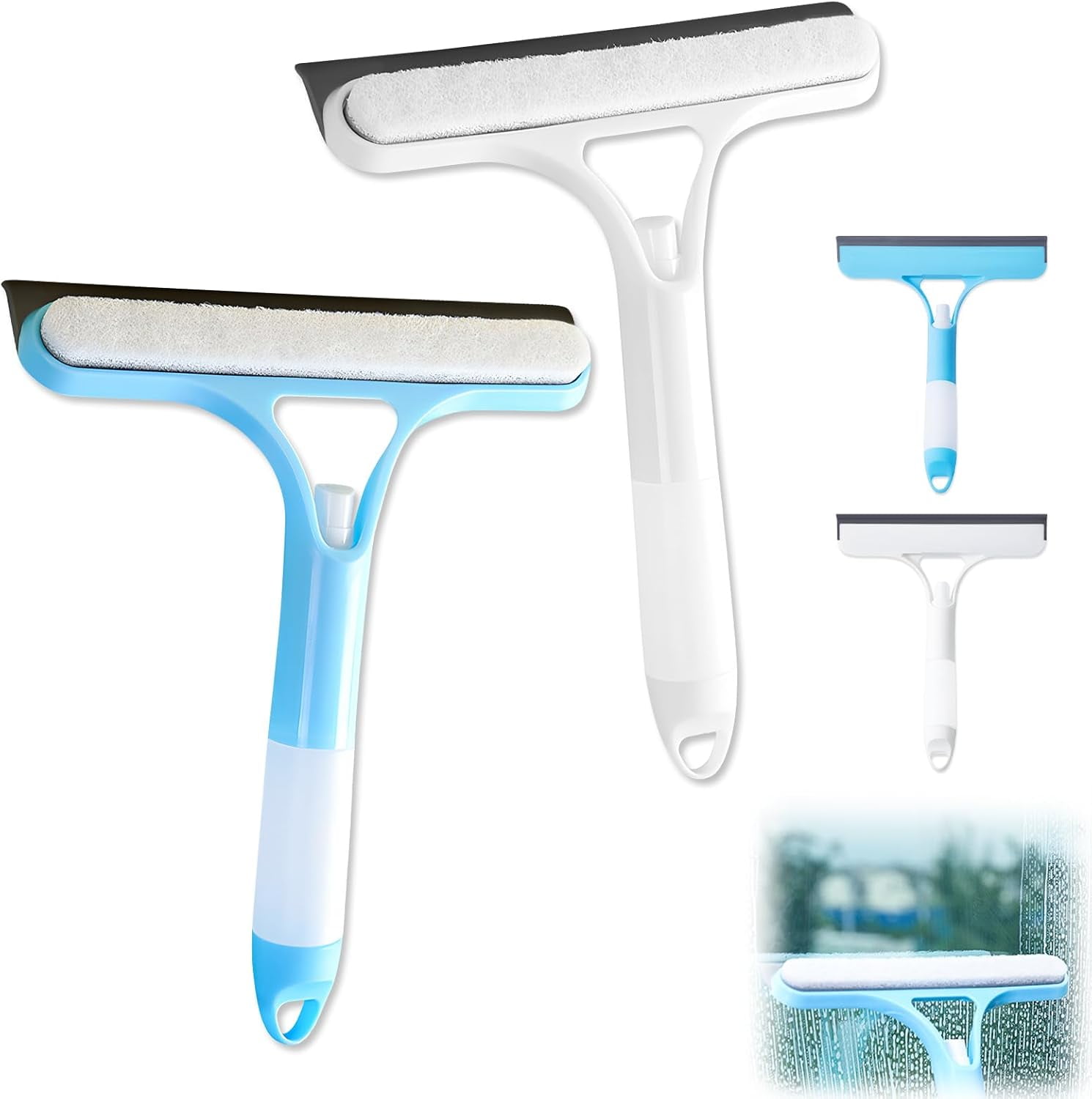 3-in-1 Spray Window & Mirror Squeegee,Window Squeegee with Spray ...