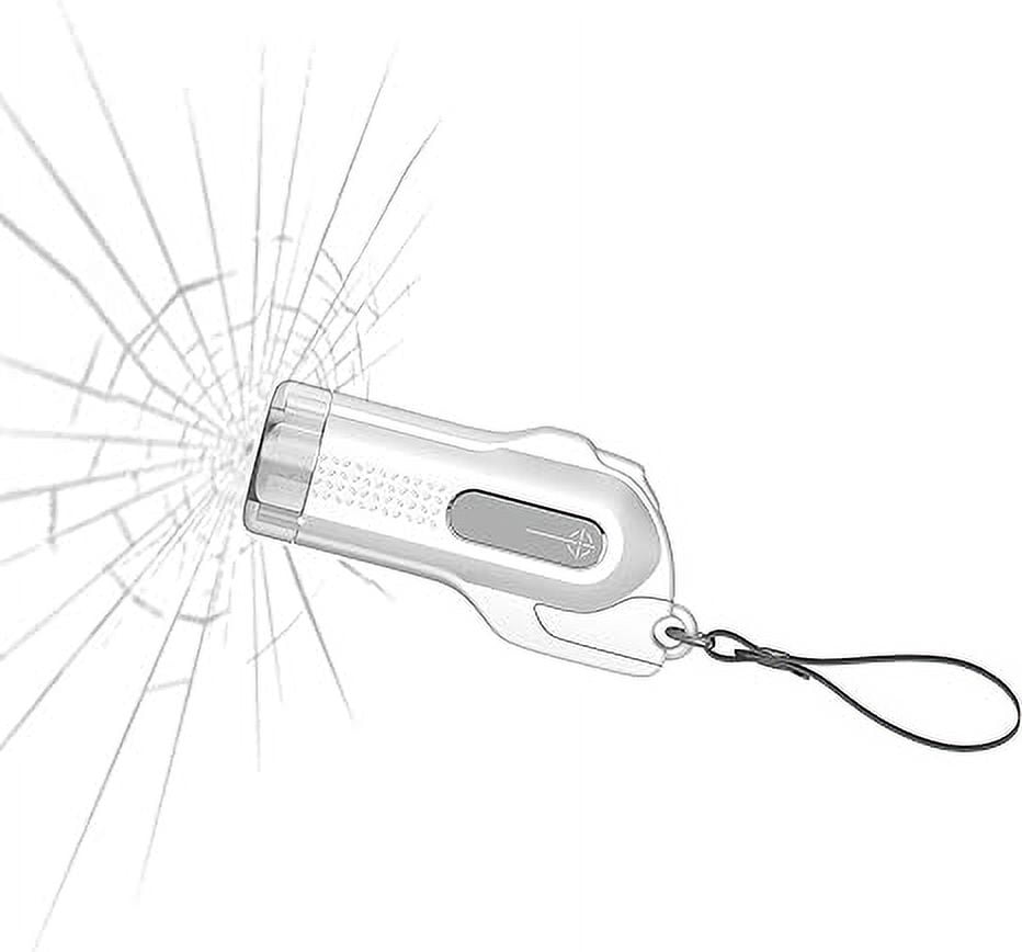 3 in 1 Spring Loaded Window Punch and Seatbelt Cutter Keychain ...