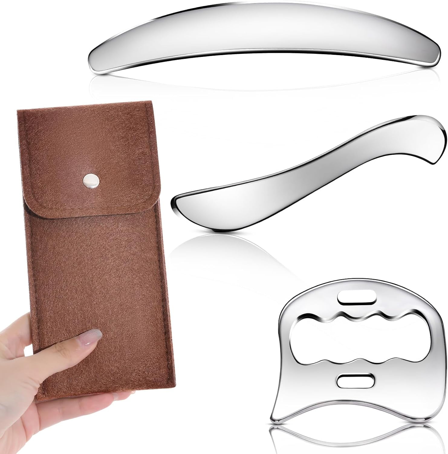 3-in-1 Stainless Steel Gua Sha Muscle Scraper Tool, IASTM Tools ...