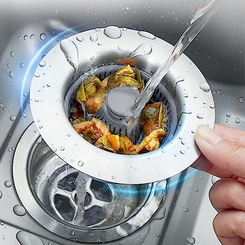 3-in-1 Stainless Steel Sink Aid, Stainless Steel Kitchen Sink Drain ...
