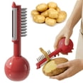 3-in-1 Stainless Steel Vegetable Peeler with Brush Upright Tumbler Base ...