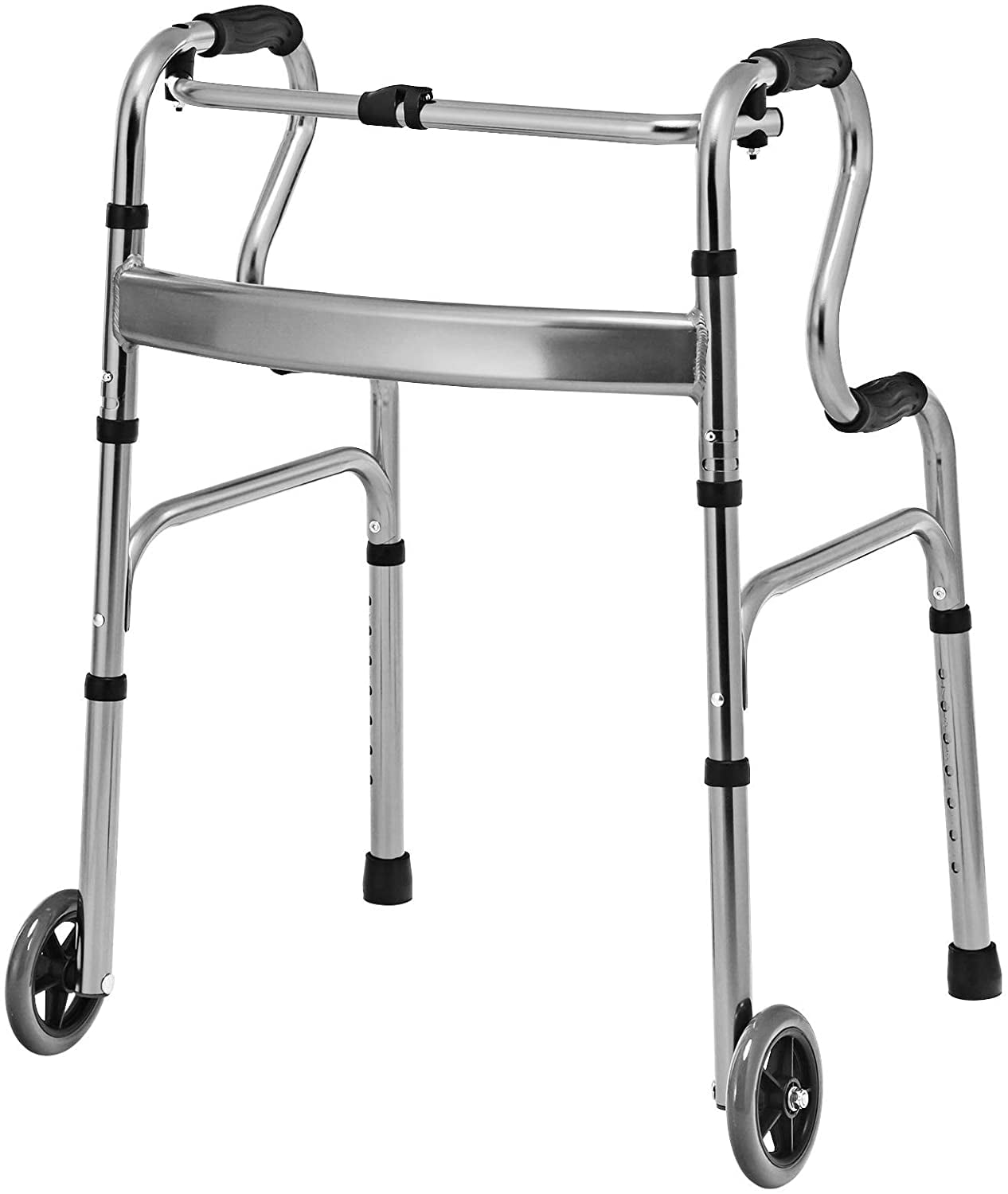 3-in-1 Stand-Assist Folding Walker with 5" Wheels, Heavy Duty Walking ...