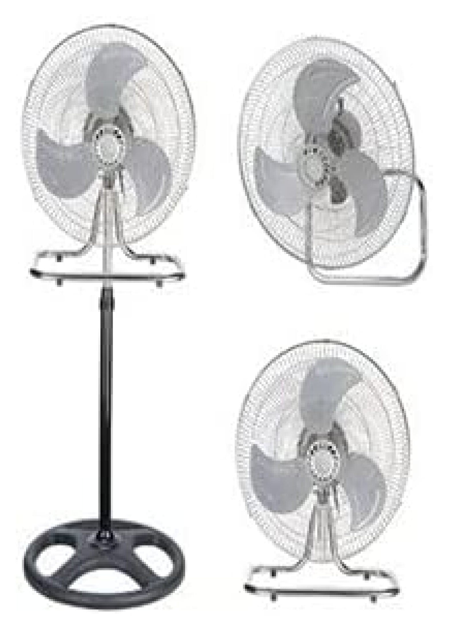 3 in 1 (Stand + Desk + Wall Fan) High Velocity 18 Inch Industrial Grade ...