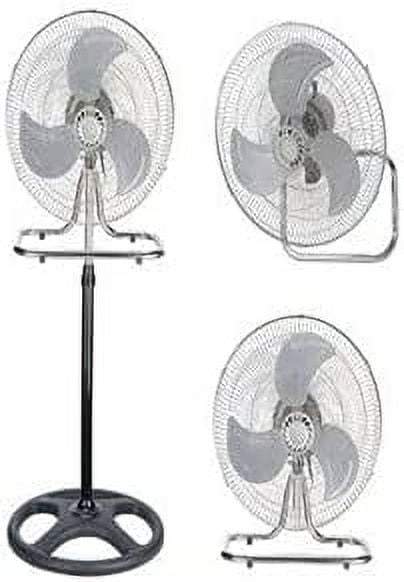 3 in 1 (Stand + Desk + Wall Fan) High Velocity 18 Inch Industrial Grade ...