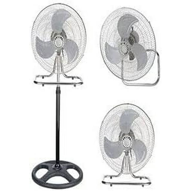 3 in 1 (Stand + Desk + Wall Fan) High Velocity 18 Inch Industrial Grade ...