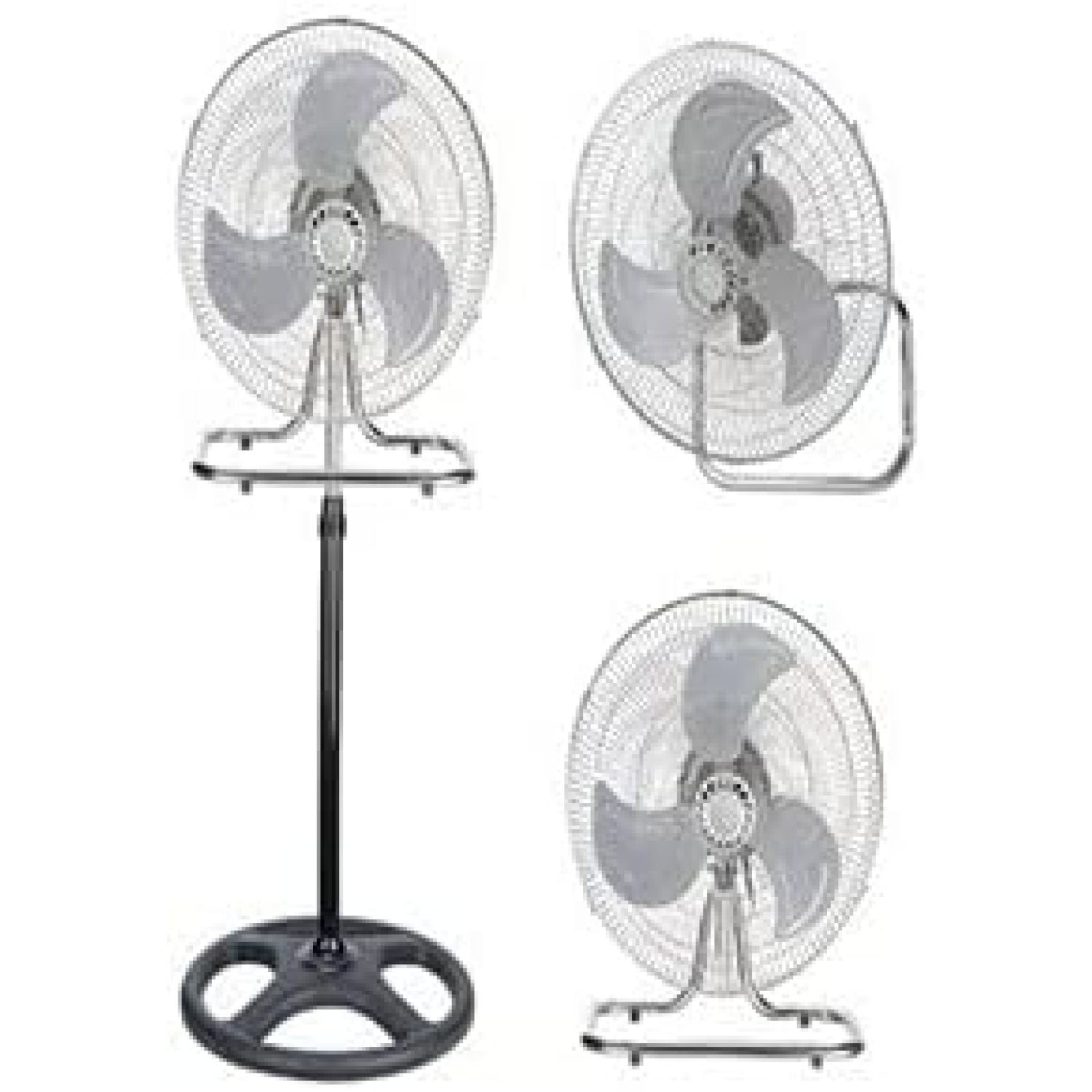 3 in 1 (Stand + Desk + Wall Fan) High Velocity 18 Inch Industrial Grade ...