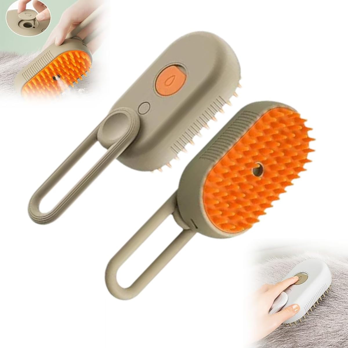 3-in-1 Steam Brush for Dogs and Cats,2025 New Pet Steam Groomer Comb ...