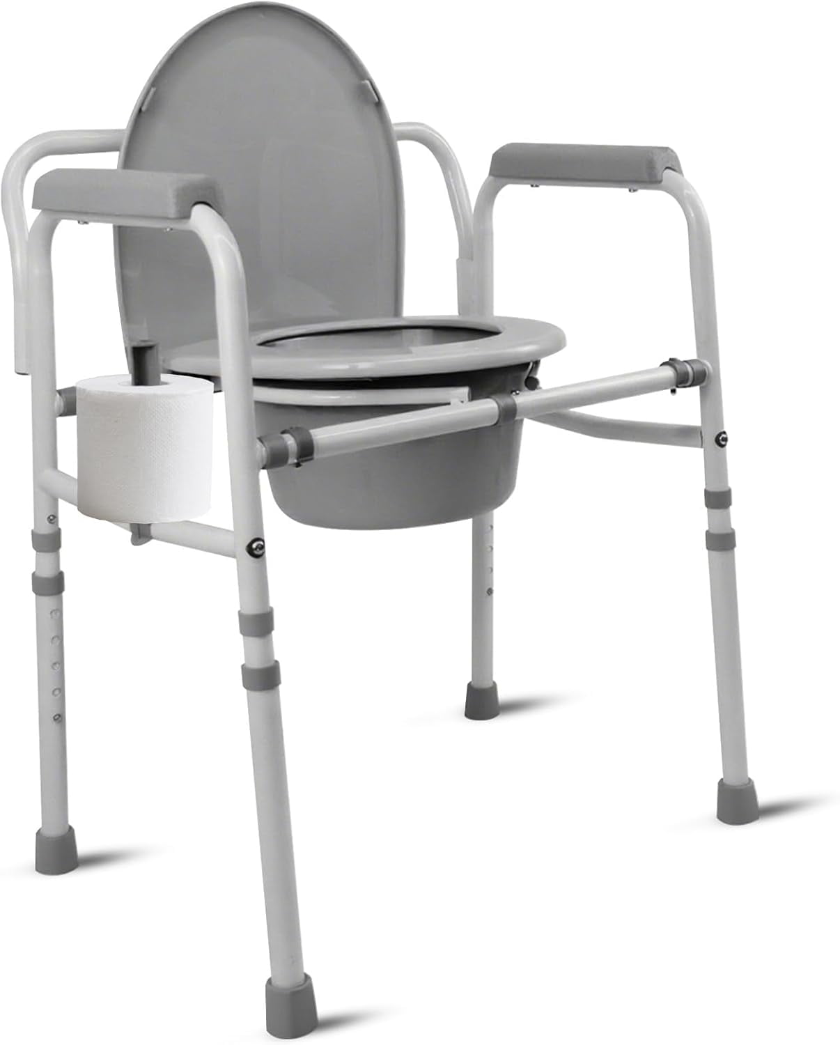 3-in-1 Steel Adjustable Bedside Commode,Portable Toilet for Adults 8 ...