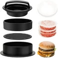 3-in-1 Stuffed Burger Press with 200 Free Burger Papers, Works Best for ...