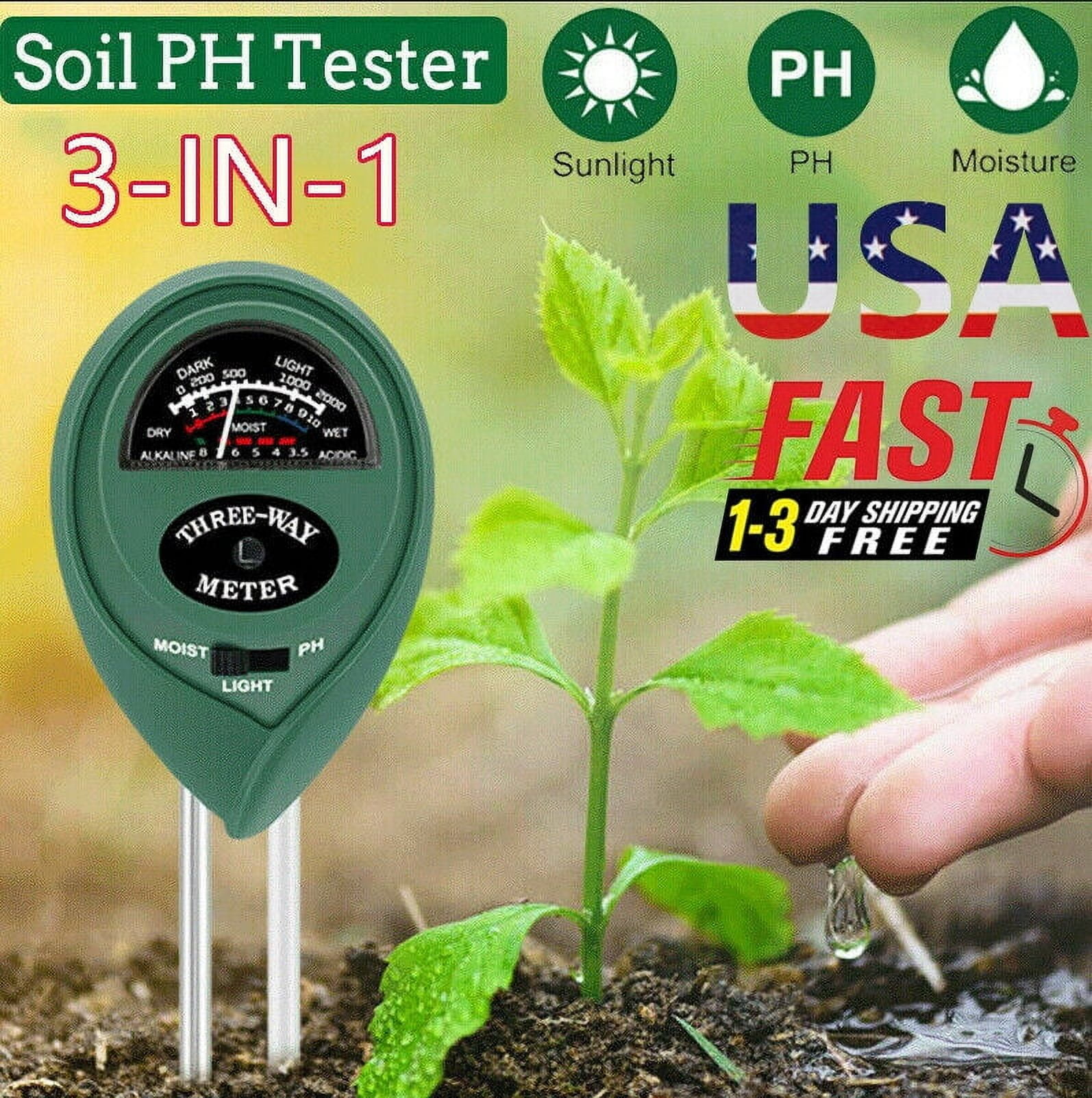 3-in-1 Test Kit Soil Moisture/pH Meter for House Plant Garden(No ...