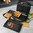 3-in-1 Toaster, Sandwich Maker & Waffle Grill - Dual-Sided Heating ...