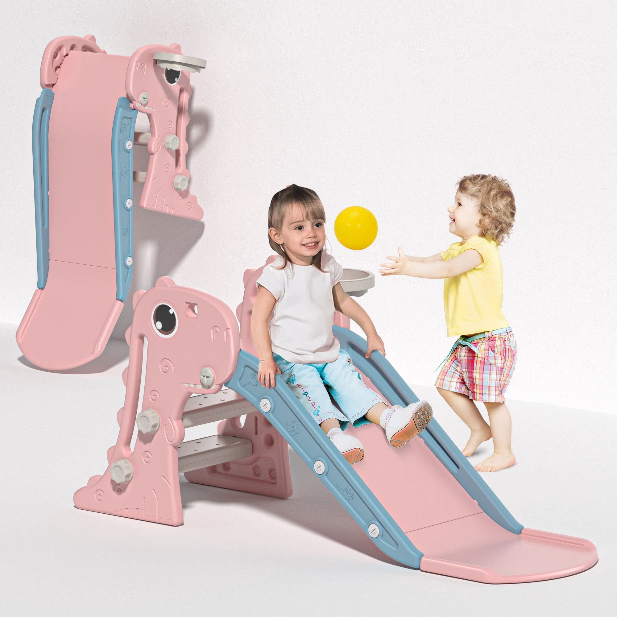 Slide For Toddlers Age 1-3 Toddler Slide And Swing Set, 5 In 1 Baby ...