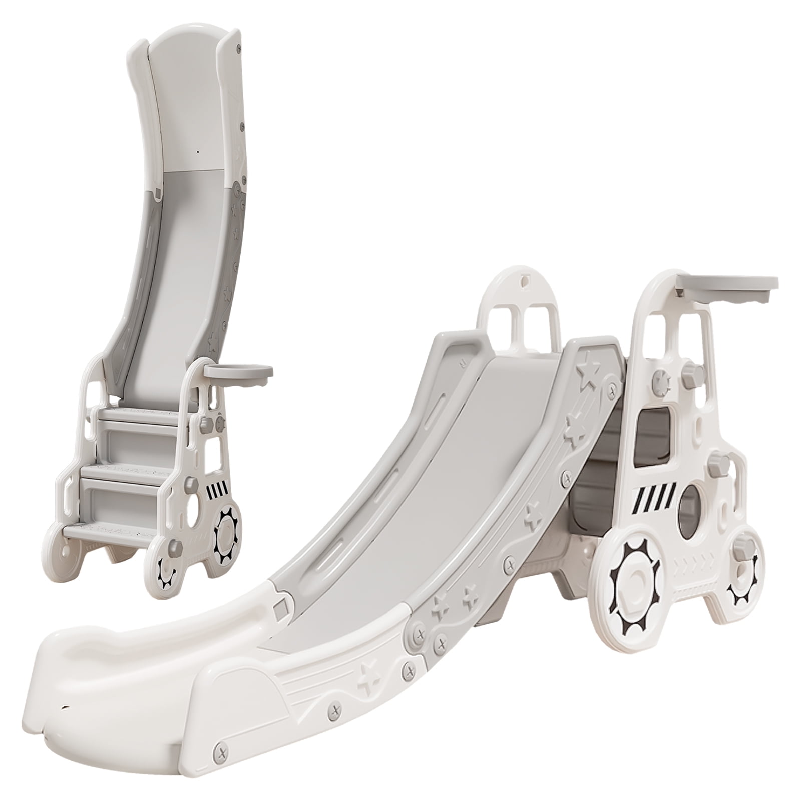 3 in 1 Toddler Slide, Climber Slide Playset Long Slope with Slide ...