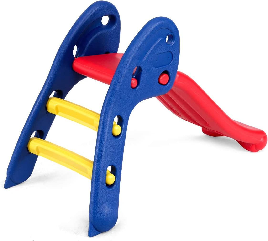 3-in-1 Toddler Slide, Folding Slide with Ladder, Slipping Slide Climber ...