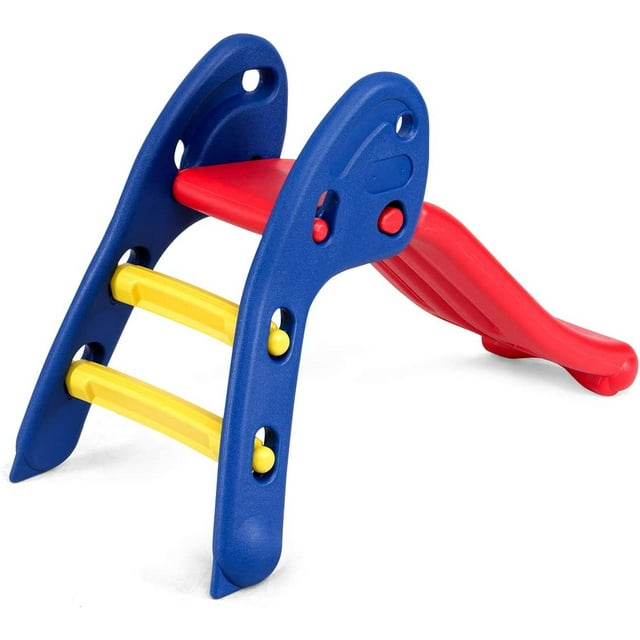 3-in-1 Toddler Slide, Folding Slide with Ladder, Slipping Slide Climber ...