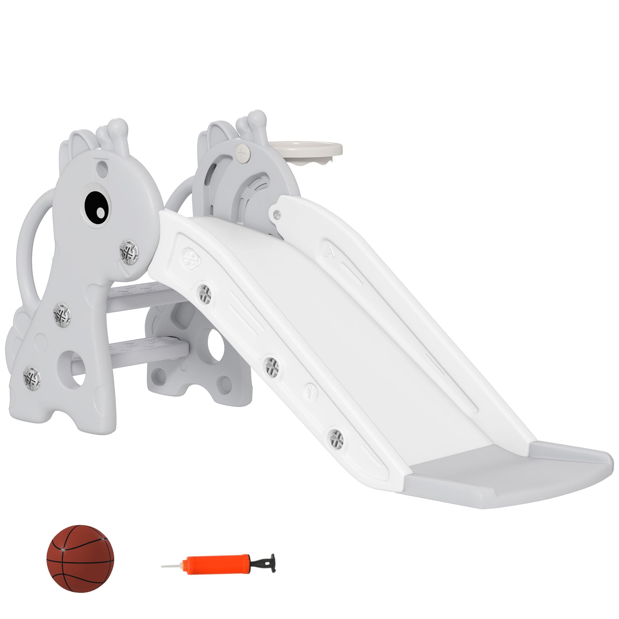 3-in-1 Toddler Slide for Age 1-3, Freestanding Kids Slide with Climber ...