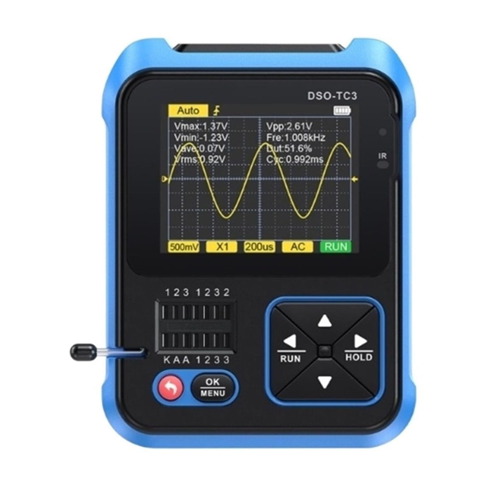 3-in-1 Transistor Tester&Digital Oscilloscope DDS- Signal Generator LED ...