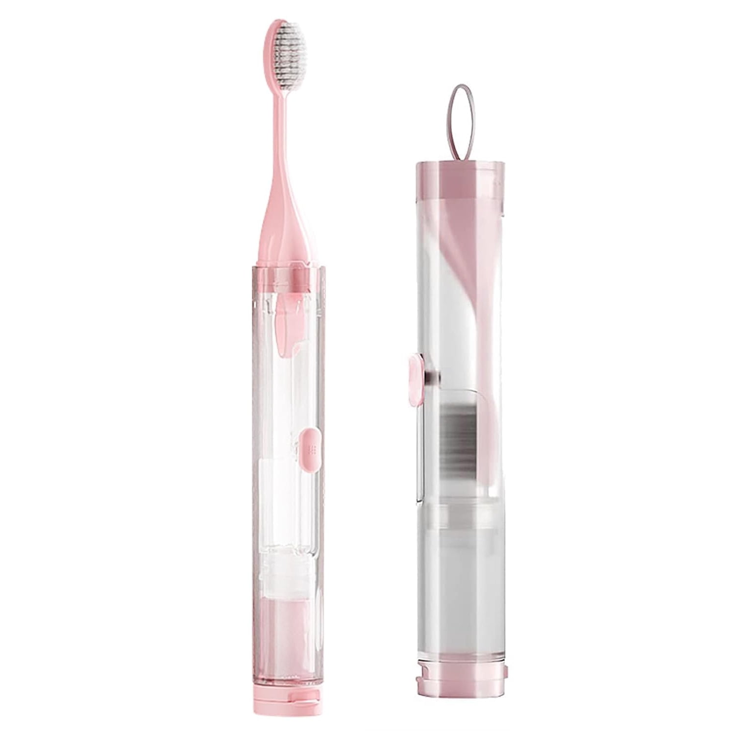 3-in-1 Travel Toothbrush with Built-in Toothpaste Dispenser - Ergonomic ...