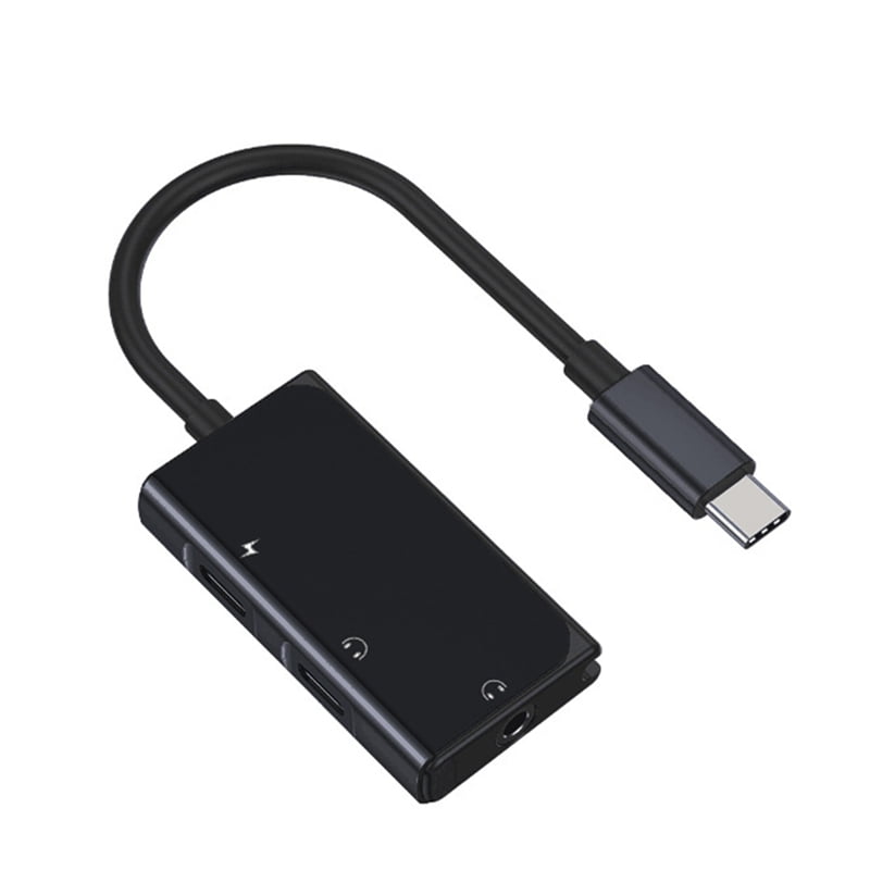 3 in 1 Type C Earphone Adapter for Mobile Phone Tablet PD60W Charger 3 ...