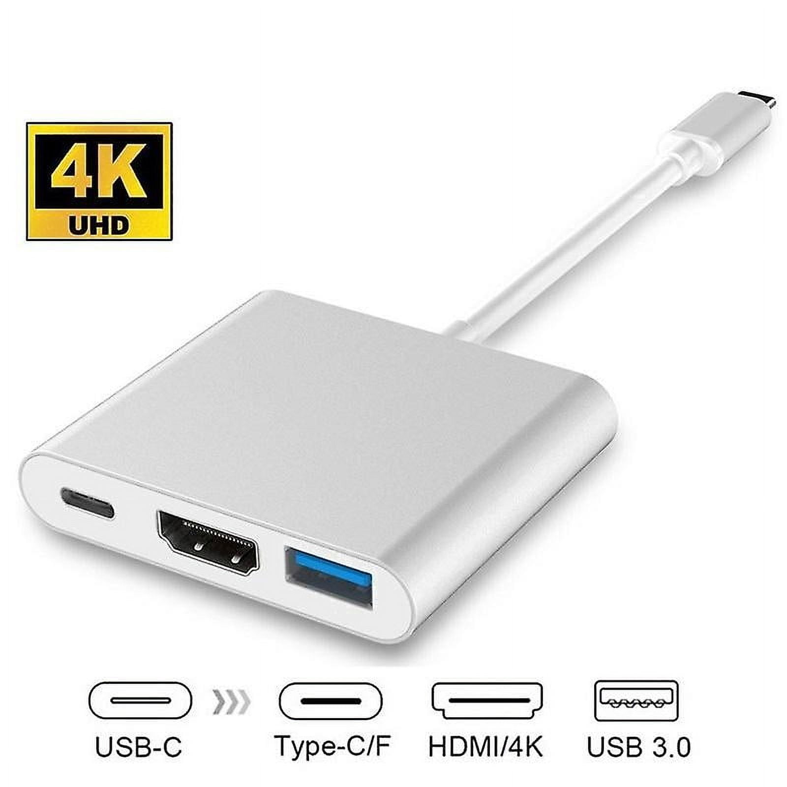 3 in 1 Type-C Hub to HDMI USB 3.0 4K Converter / Aluminum Shell Adapter ...