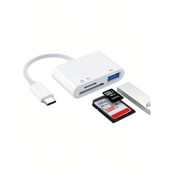 3-in-1 USB-C Card Reader Adapter for USB-C Devices, SD & Micro SD ...