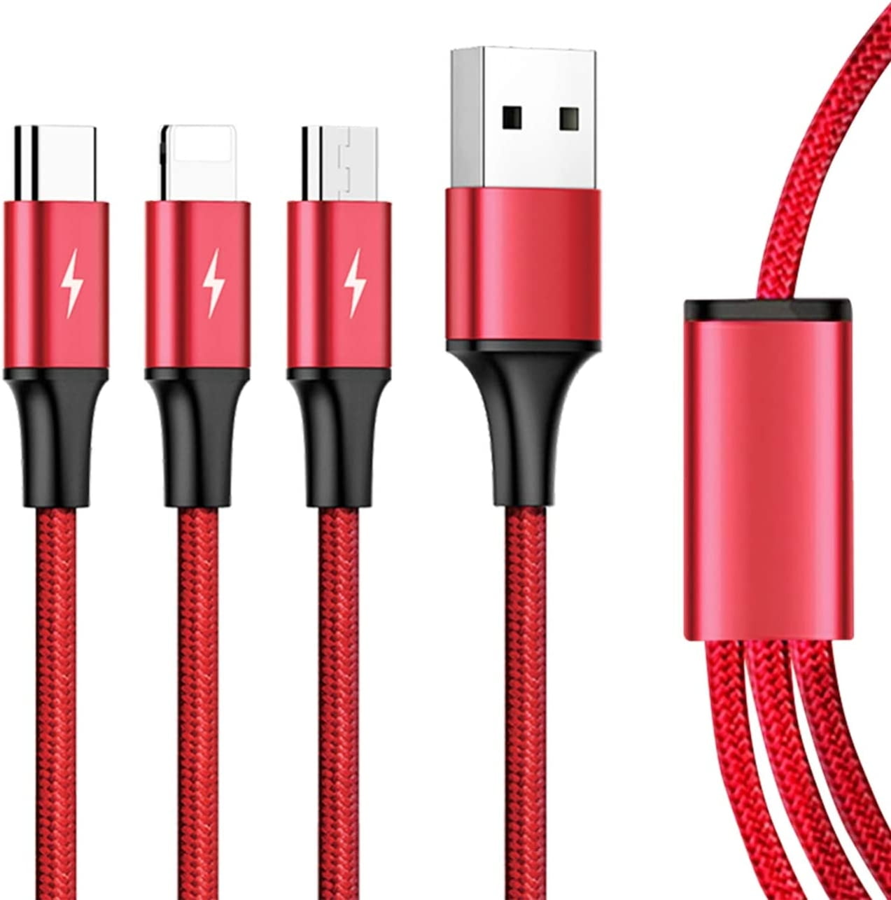 3-in-1 USB Cable for Kyocera DuraXV Extreme E4810 Phone - (Type-C, 8 ...