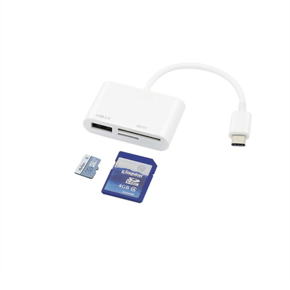 3 in 1 USB Card Reader Adapter Type C Cable SD / Micro SD TF Camera ...