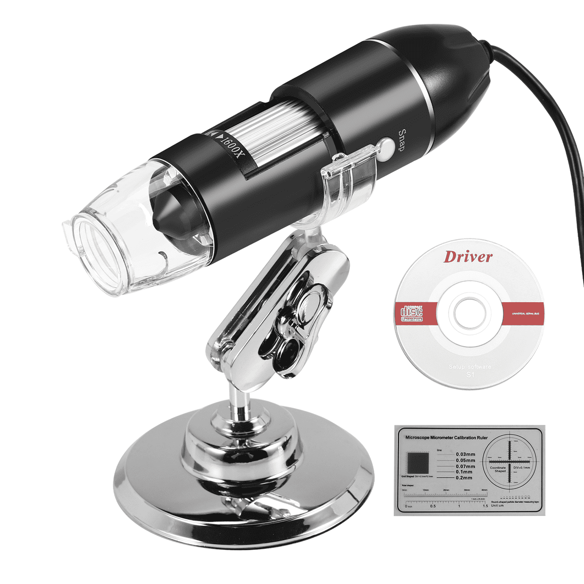 3 in 1 USB Digital Microscope, Endoscopic Camera, Adjustable ...