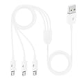 3 in 1 USB Male to Three USB Splitter Cable Data Sync Cord Copper Cable ...