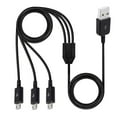 3 in 1 USB Male to Three USB Splitter Cable Data Sync Cord Copper Cable ...