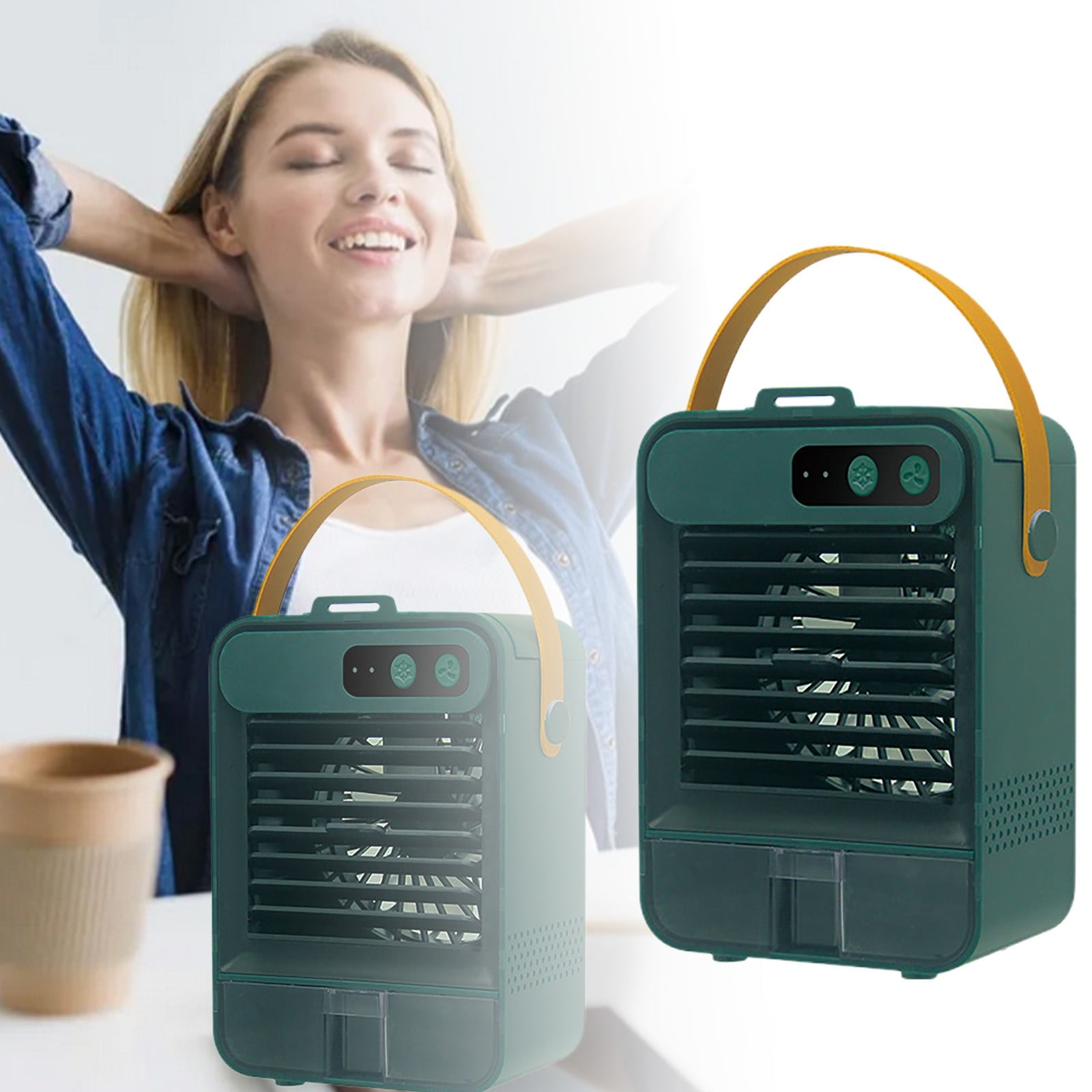 3-in-1 USB Mini Air Cooler Humidifier and Personal Fan with Adjustable ...